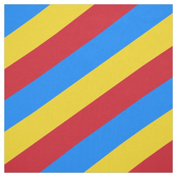Red, blue and yellow striped pattern fabric | Zazzle.com