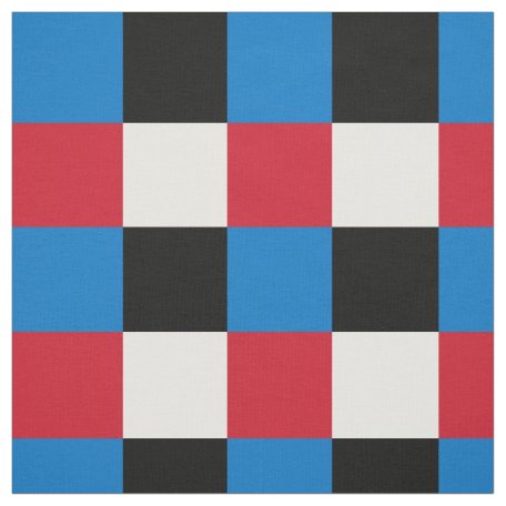 Red and blue checkerboard pattern fabric | Zazzle