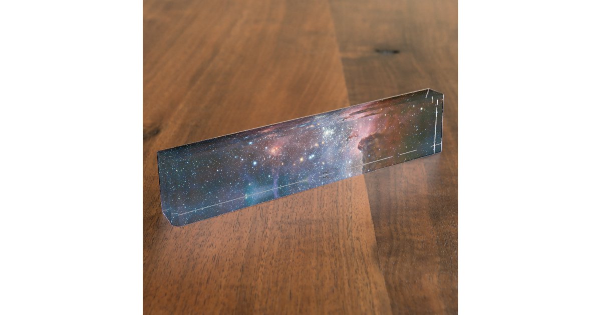 Red & Blue Carina Nebula Hubble Telescope Desk Name Plate | Zazzle