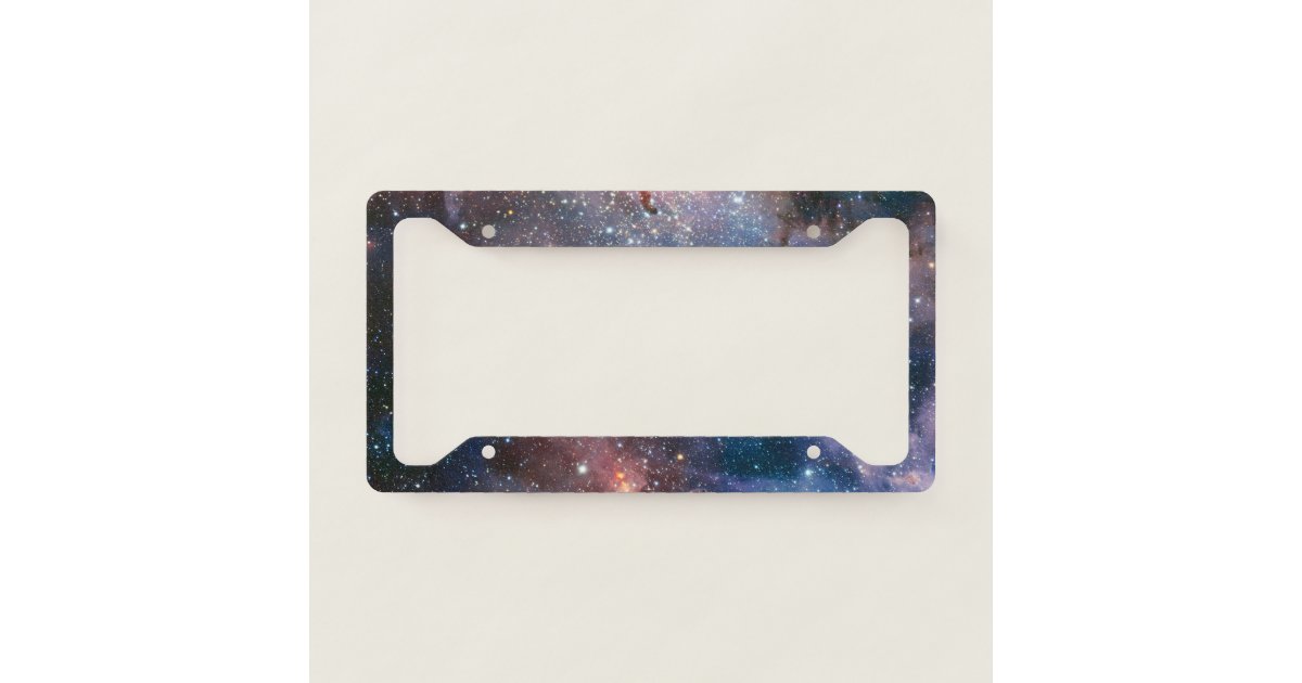Red & Blue Carina Nebula Hubble Telescope License Plate Frame | Zazzle