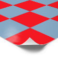 Red Blue Checkered Gingham Pattern Poster | Zazzle
