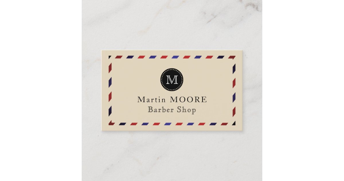 Red blue diagonal stripe frame business card | Zazzle