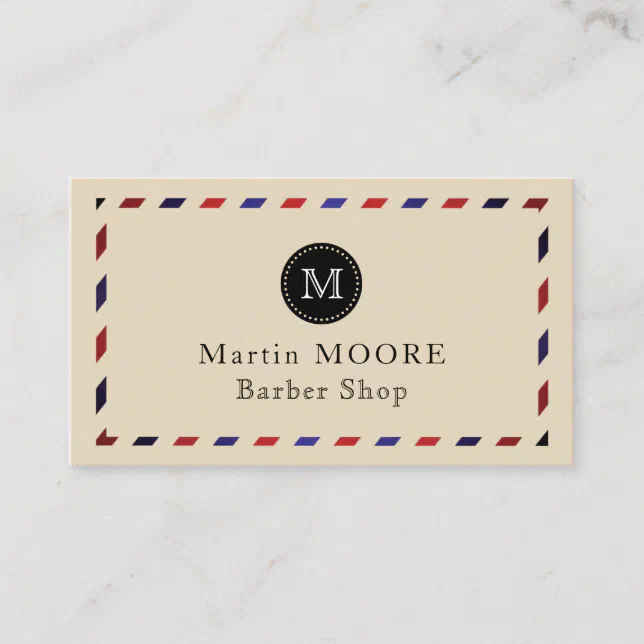 Red blue diagonal stripe frame business card | Zazzle
