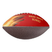 Red Blue Flaming Football Personalized for Coaches | Zazzle
