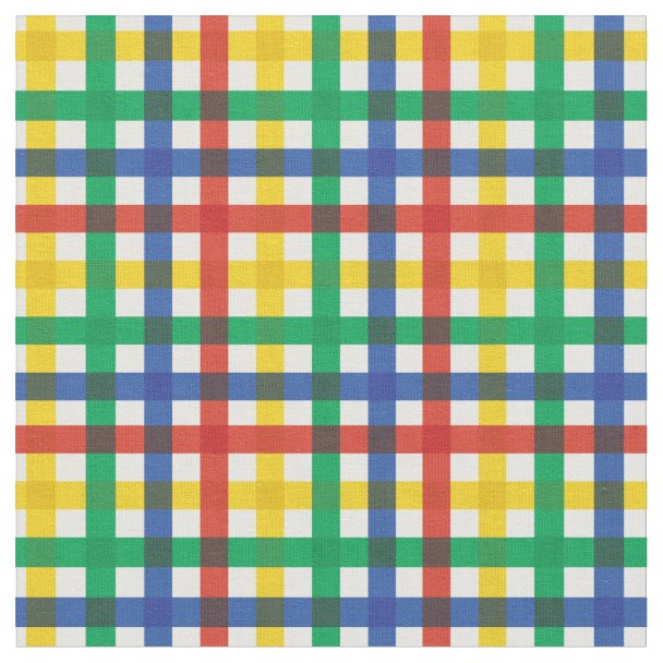 Yellow Plaid Tartan Fabric | Zazzle