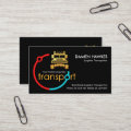 Red Blue Transport Global Orbits Logistics Driver Business Card | Zazzle