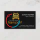 Red Blue Transport Global Orbits Logistics Driver Business Card | Zazzle