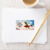 Red Blue Yellow Personal Aircraft With Your Name Label | Zazzle