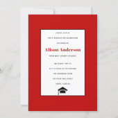 Red bold typography Class of 2024 graduation photo Invitation | Zazzle