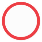 Red border blank classic round sticker | Zazzle