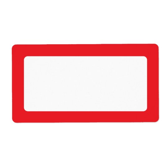Red border blank label | Zazzle.com