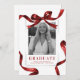 Red Bow Photo Graduation Party Invitation | Zazzle