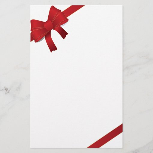 Red Bows Christmas Stationery | Zazzle