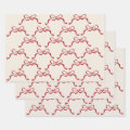 Red Bows Trendy Christmas Wrapping Paper Sheets | Zazzle
