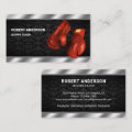 Red Boxer Gloves Professional Boxing Coach Trainer Business Card | Zazzle