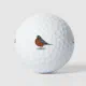 Red Breasted American Robin Digitally Drawn Bird Golf Balls | Zazzle
