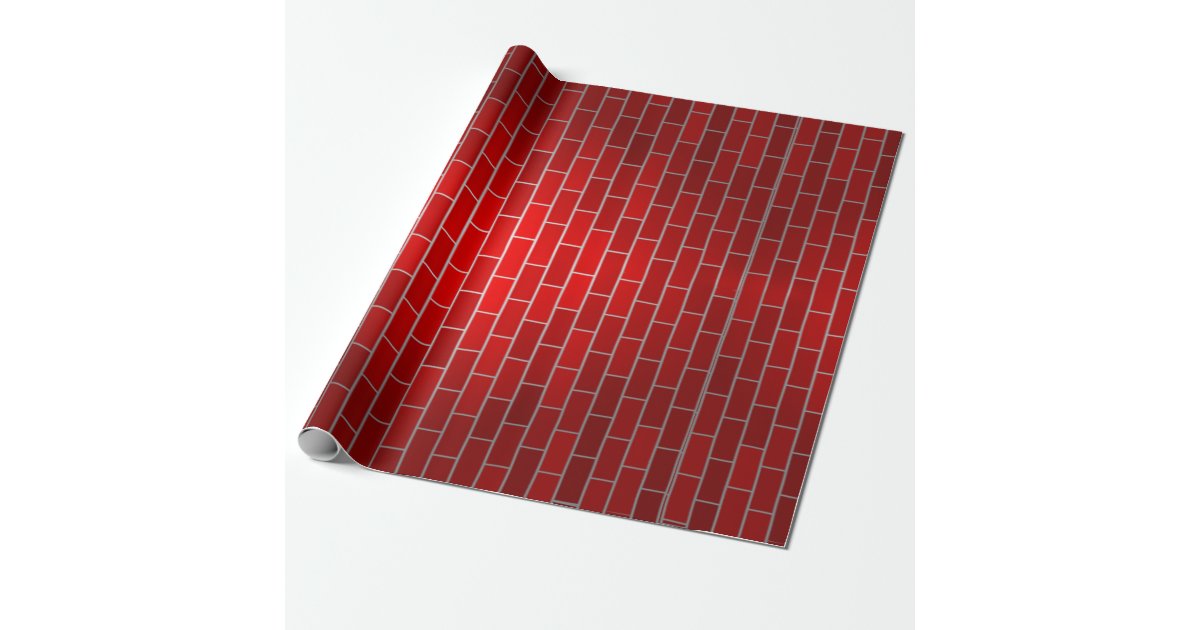 Red Brick Background Wrapping Paper | Zazzle