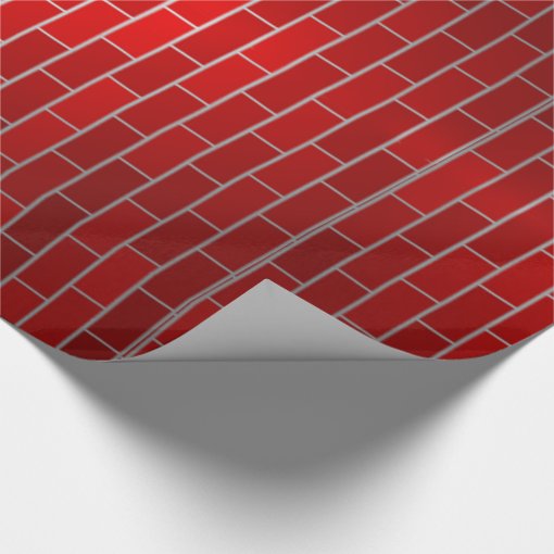 Red Brick Background Wrapping Paper | Zazzle