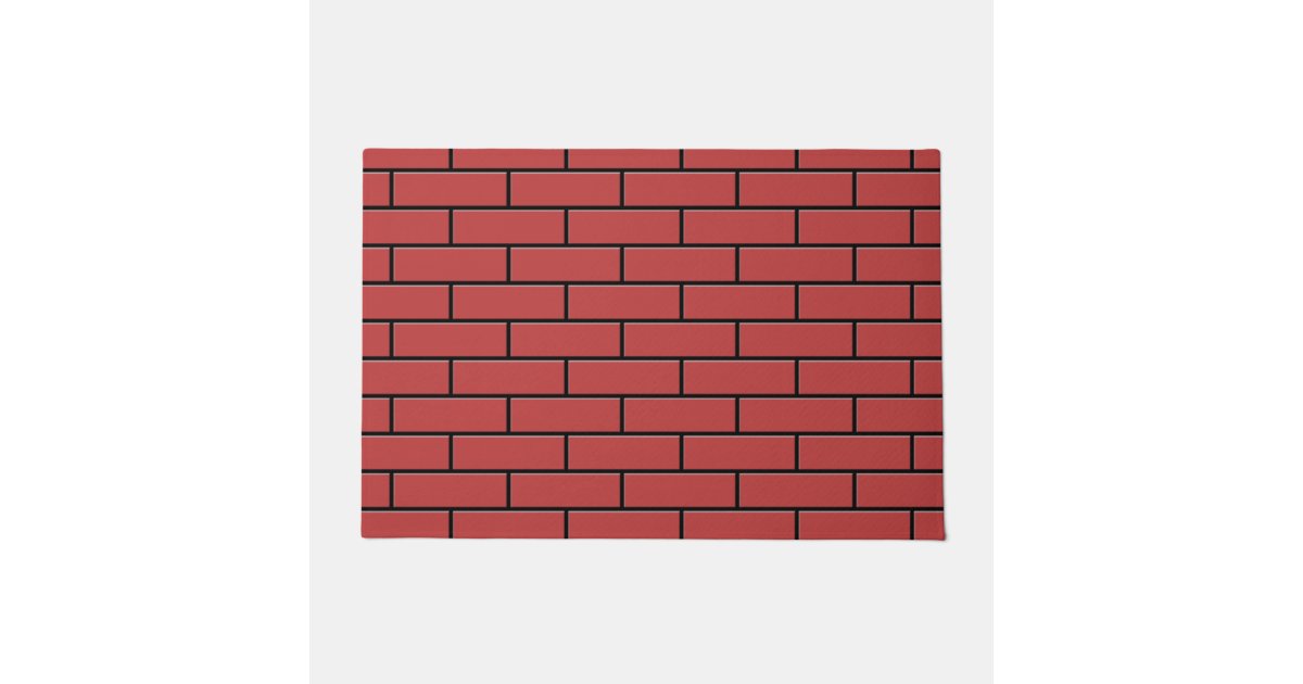 Red Brick Pattern. Doormat | Zazzle
