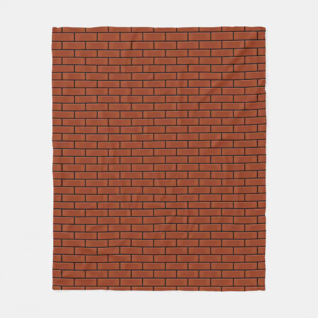 Red Brick Pattern Fleece Blanket | Zazzle