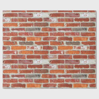 Red Brick Pattern Wrapping Paper | Zazzle