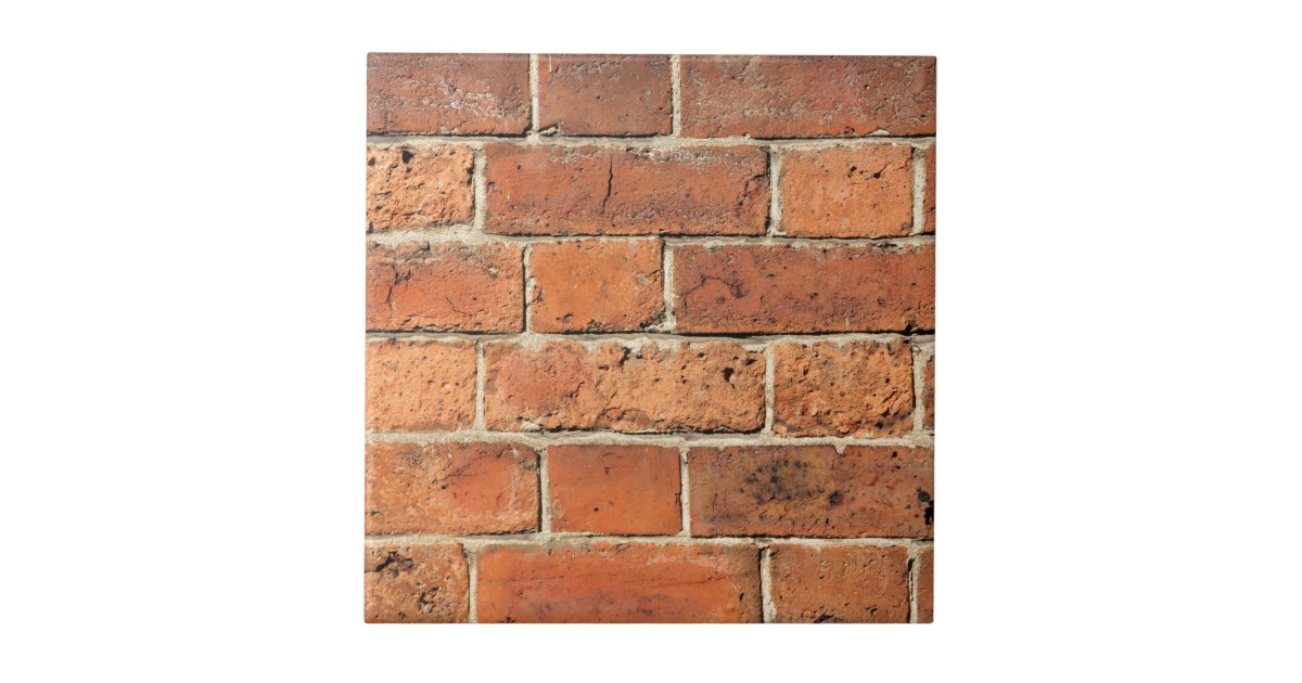 Red brick wall ceramic tile | Zazzle