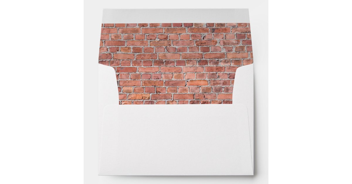 Red Brick Wall Design Envelope | Zazzle