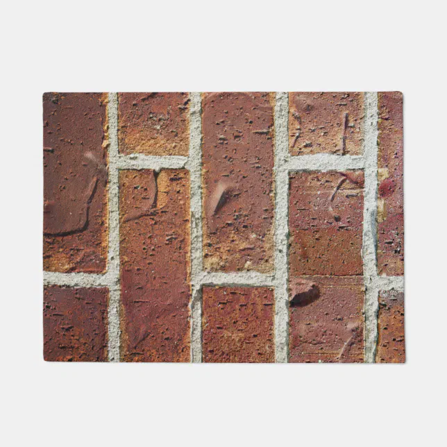 Red Brick Wall Doormat | Zazzle