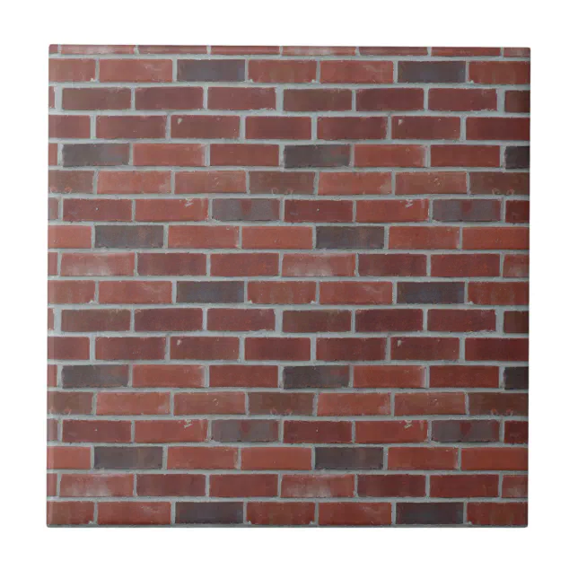 Red Bricks, Brick Wall, Brickwork, Old Bricks Ceramic Tile | Zazzle
