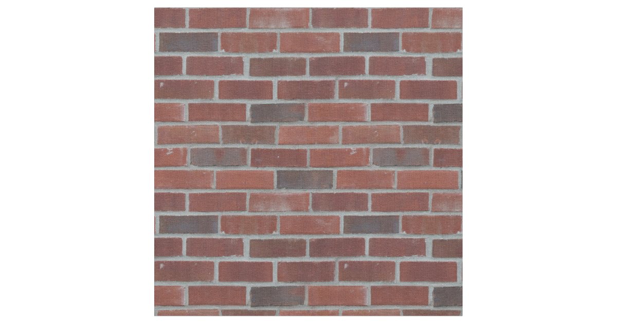Red Bricks, Brick Wall, Brickwork, Old Bricks Fabric | Zazzle