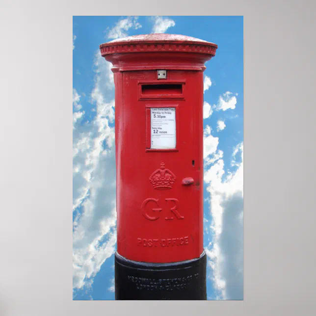Red British Post box Poster | Zazzle