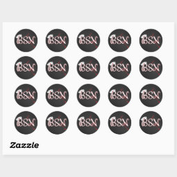 Red BSN nurse favor sticker / envelope seal | Zazzle