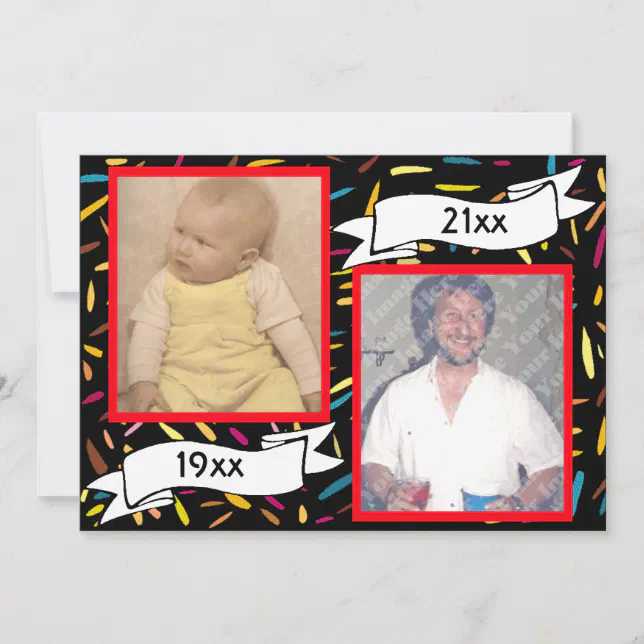 Red Bubble Letter 50th Birthday Celebration Invitation | Zazzle