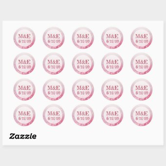 Red Bubbles Personalized Wedding Stickers | Zazzle