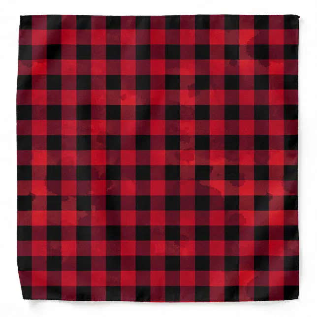 Red Buffalo Check Pattern Bandana | Zazzle