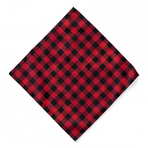 Red Buffalo Check Pattern Bandana | Zazzle