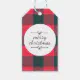 Red Buffalo Plaid Christmas Holidays Name Template Gift Tags | Zazzle