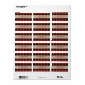 Red Buffalo Plaid Christmas Label | Zazzle