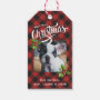 Red Buffalo Plaid Christmas Photo Gift Tags | Zazzle