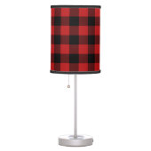 Red Buffalo Plaid Print Pattern Table Lamp | Zazzle