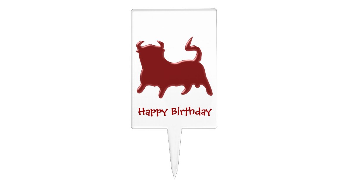Red Bull Birthday Cake Topper | Zazzle