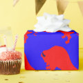 Red Bull Blue Wrapping Paper | Zazzle