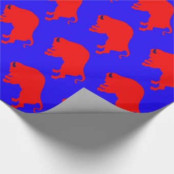 Red Bull Blue Wrapping Paper | Zazzle