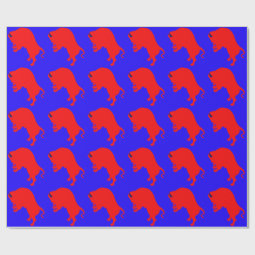 Red Bull Blue Wrapping Paper | Zazzle