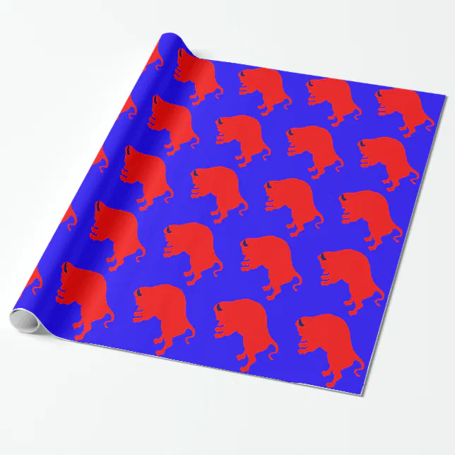 Red Bull Blue Wrapping Paper | Zazzle