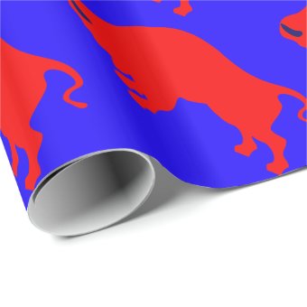 Red Bull Blue Wrapping Paper | Zazzle