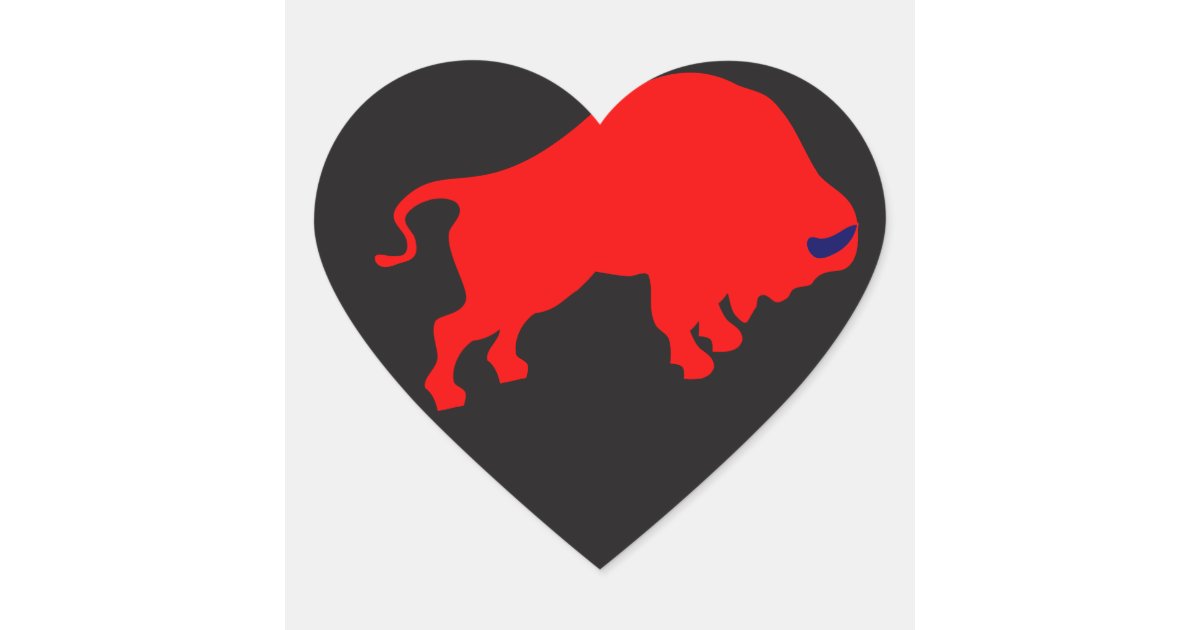 Red Bull Heart Sticker | Zazzle