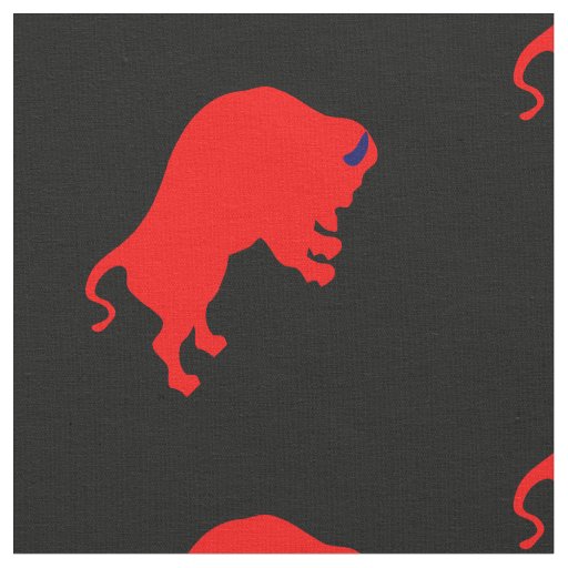 Red Bulls Fabric,Black Fabric | Zazzle