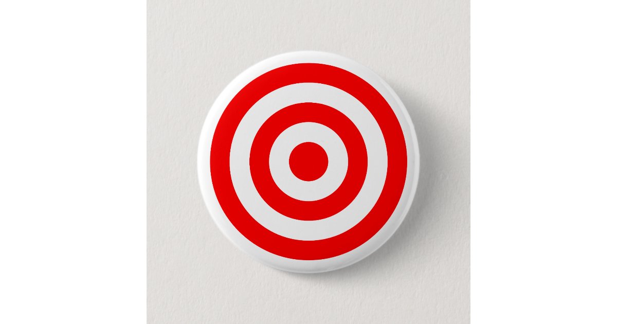 Red Bullseye Target Button | Zazzle
