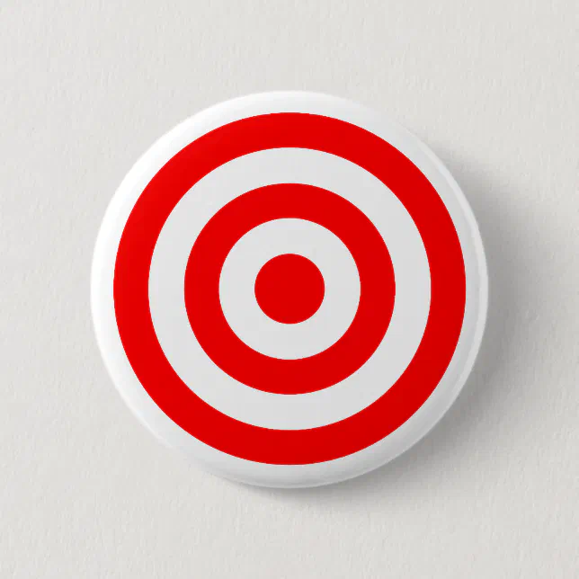 Red Bullseye Target Button | Zazzle